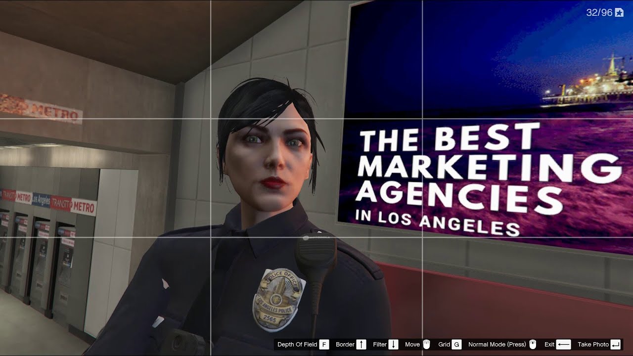 GTA 5 PC LAPD Officer Takes Some Screenshots At The Train Station☺️ ...