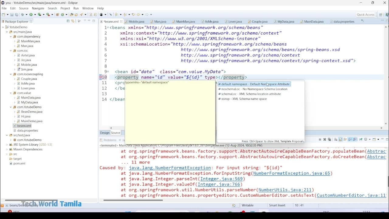 Spring Value & Required Annotation in with XML & spring without XML configuration in tamil part4 ...