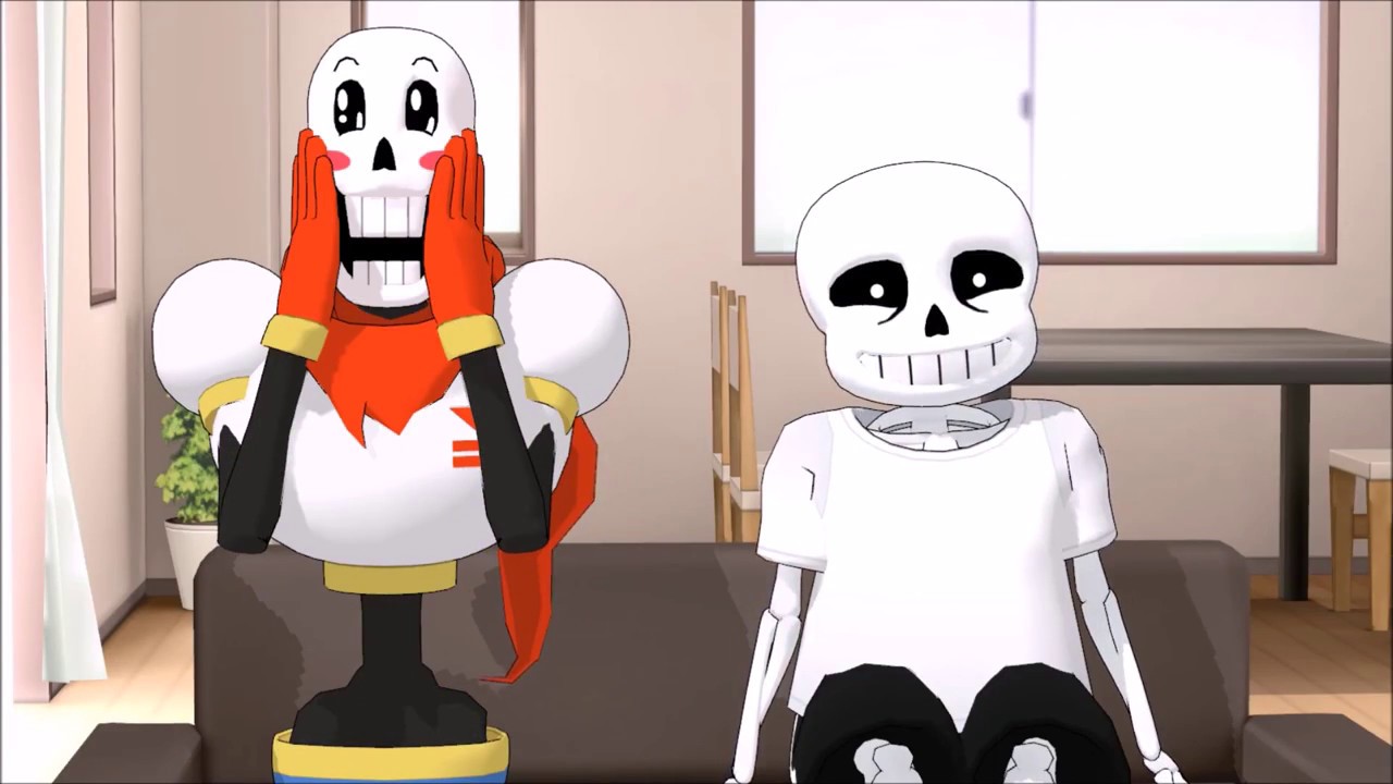 {MMD x Undertale} Sans and Papyrus Watch A Movie - YouTube