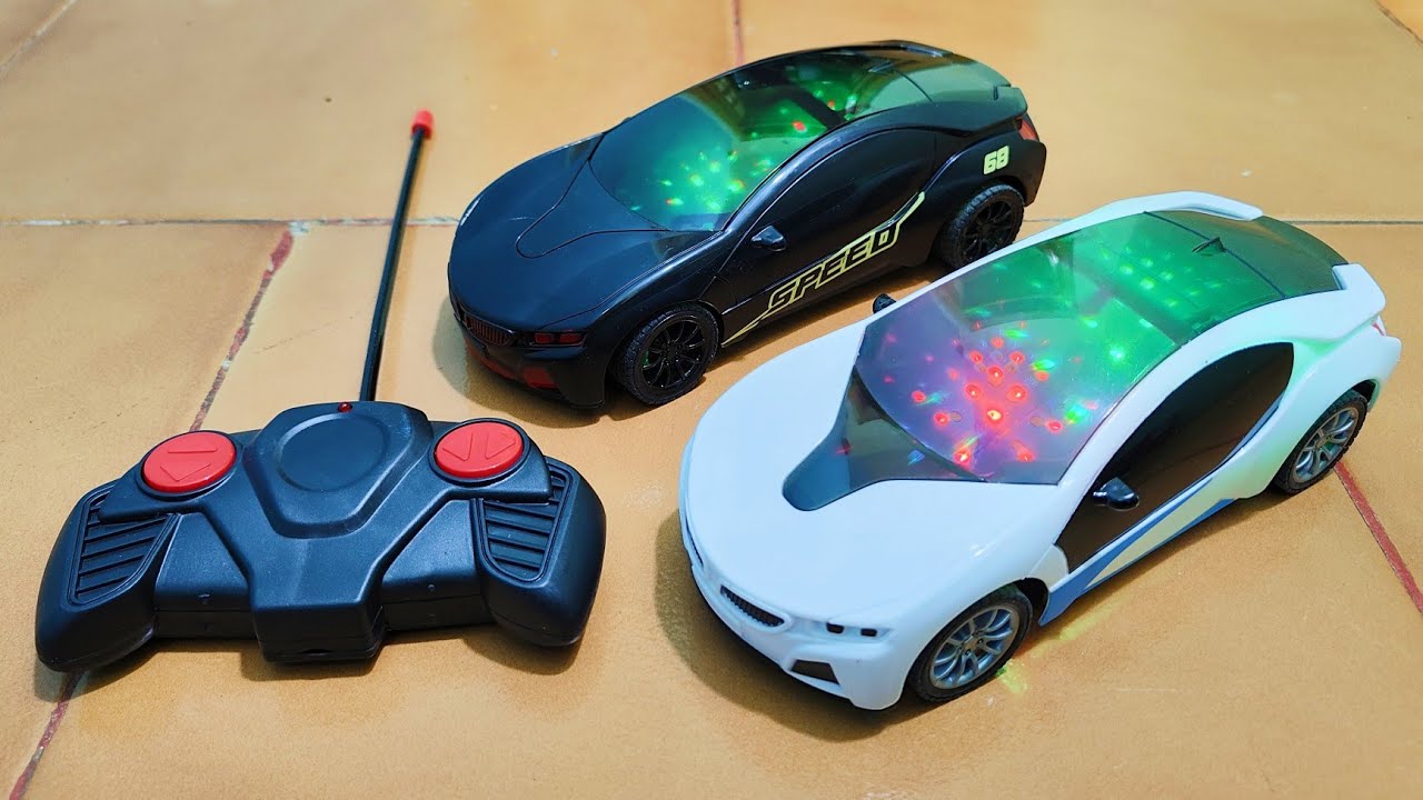 2 RC Car's and 1 remote control Unboxing | 3d lights rc car unboxing ...