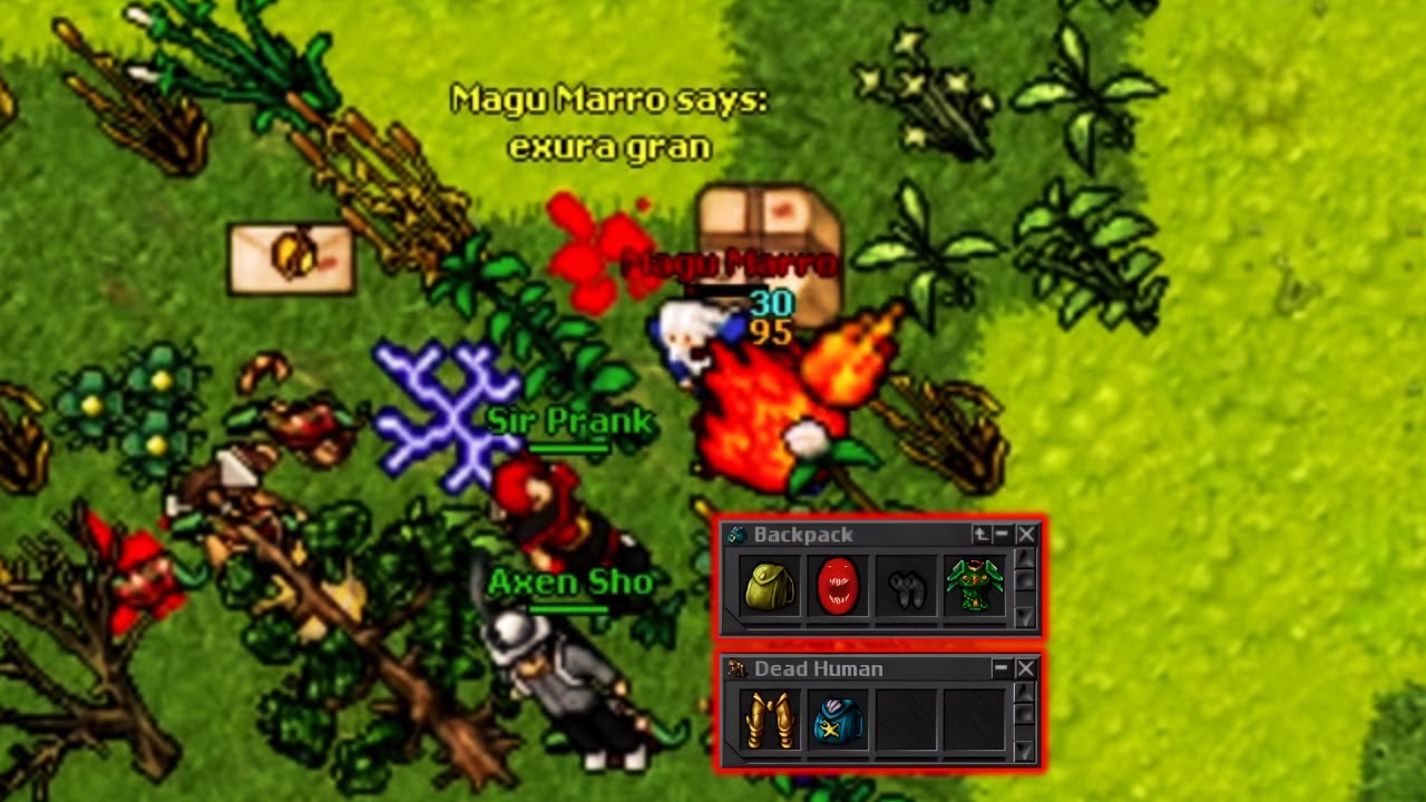 Old Tibia - Mino Mage Bait and Trap - AMAZING LOOT (TIBIA Calmera ...