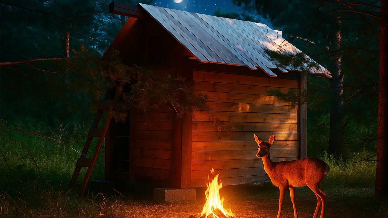 I AM BUILDING AN INCREDIBLY WARM WOODEN CABIN IN THE WILD FOREST. 3 ...