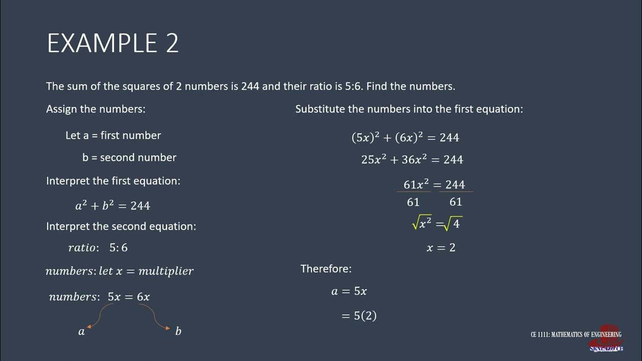 RATIO, PROPORTION, AND VARIATION: RATIO PROBLEMS - YouTube