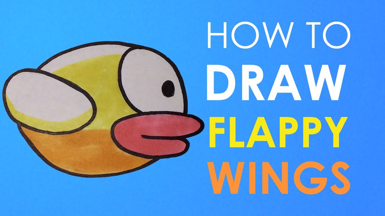 How to draw bird - flappy wings - YouTube