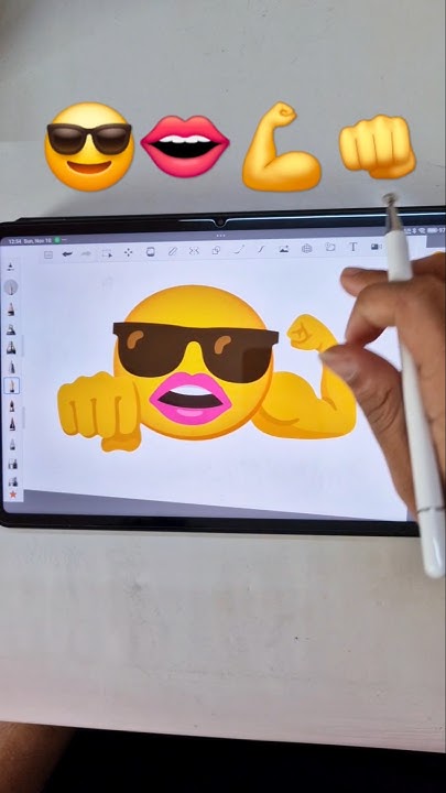 😎👄💪👊 Emoji Drawing Combine Emoji Drawing #shorts #short #emoji - YouTube