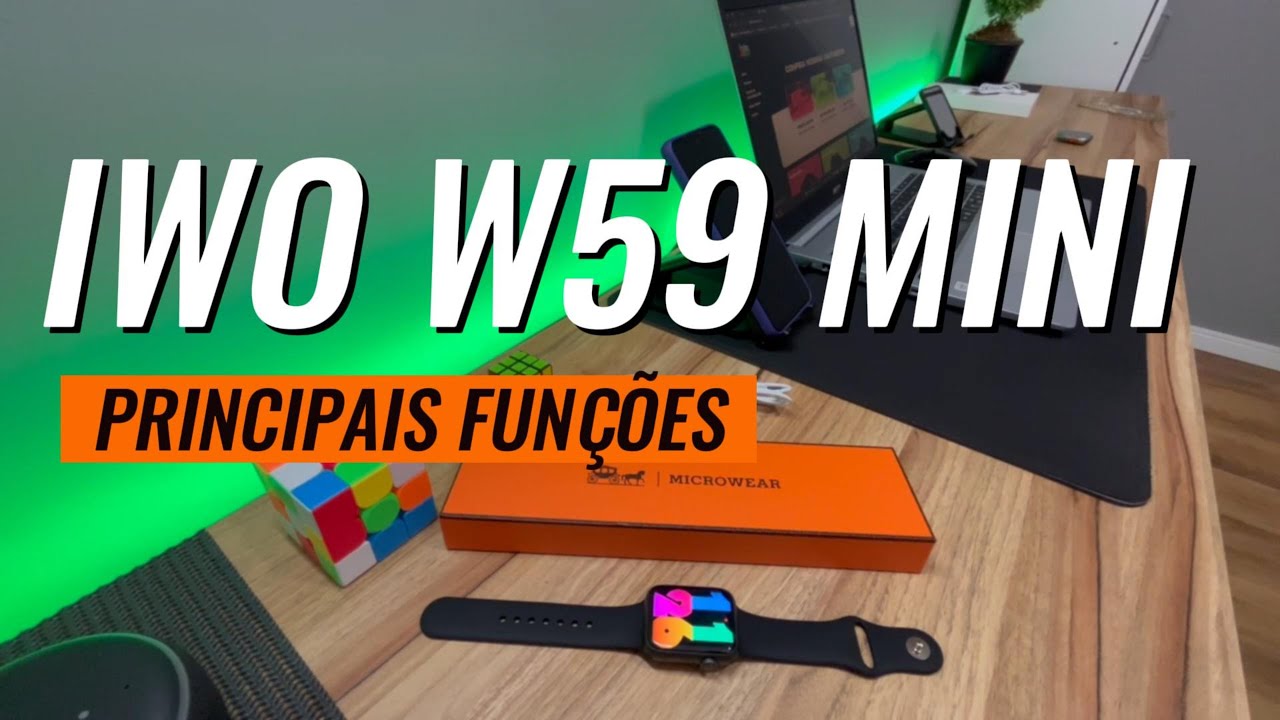 IWO W59 MINI 41MM SÉRIE 9 - Mostrando As Principais Funções - YouTube