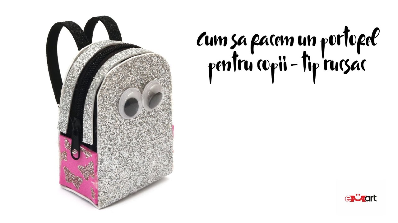 Cum sa facem un portofel pentru copii - tip rucsac - YouTube