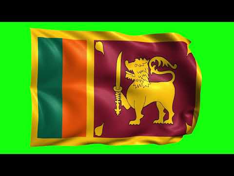 Green screen Footage | Sri Lanka Waving Flag Green Screen Animation | Royalty-Free