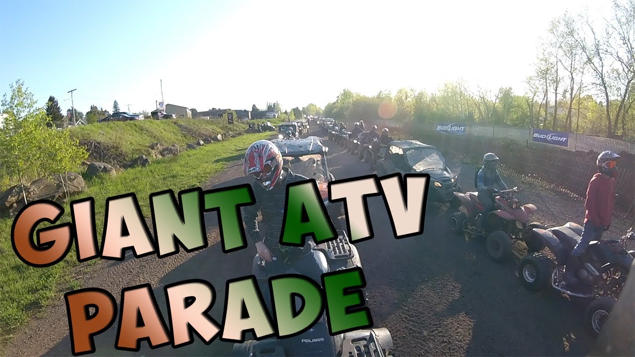 RIDING IN A GIANT ATV PARADE - YouTube