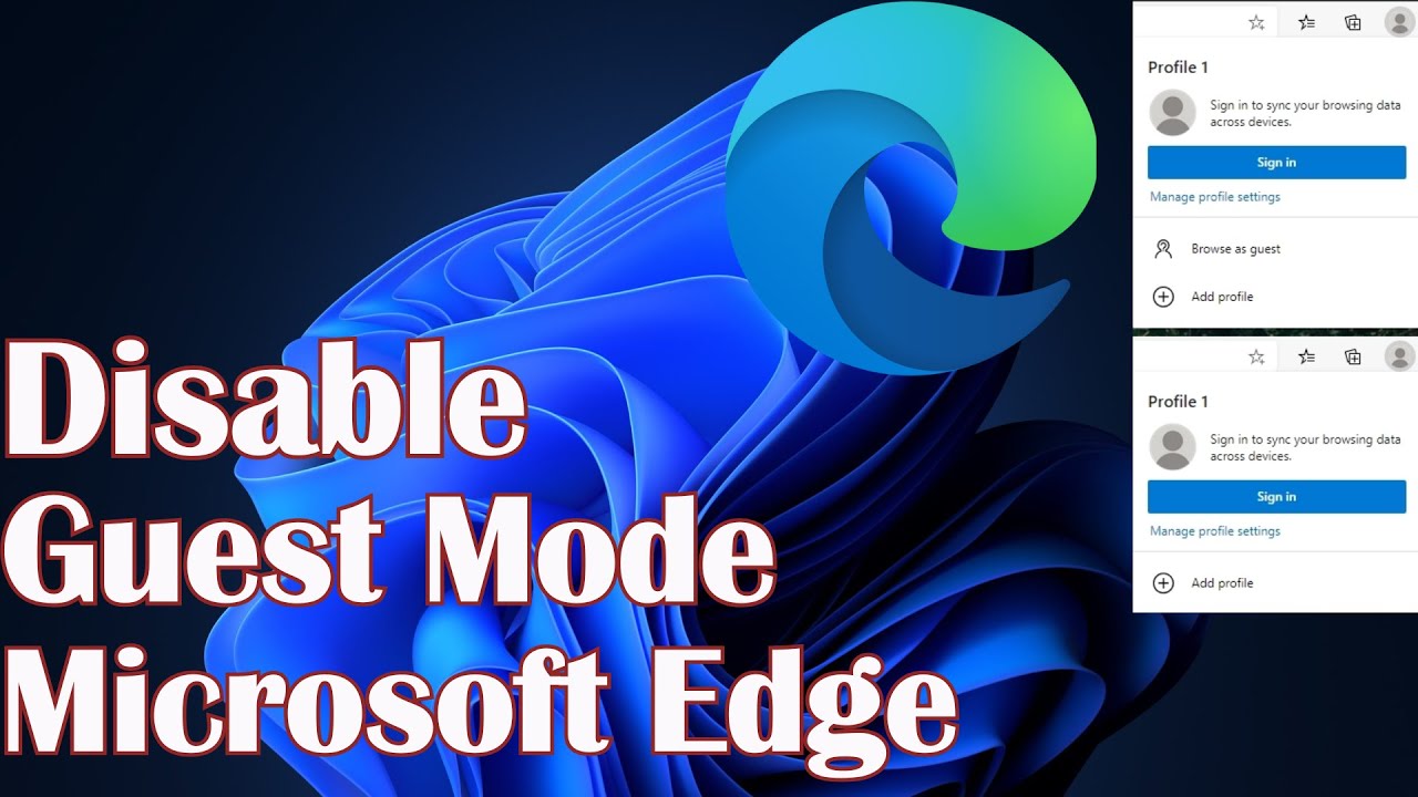 Disable Guest Mode in Microsoft Edge - YouTube