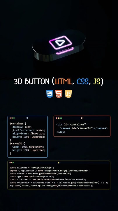 3d Button Made Using Js Css And Html🧑‍💻 Coding Programming Csstricks Css Javascript