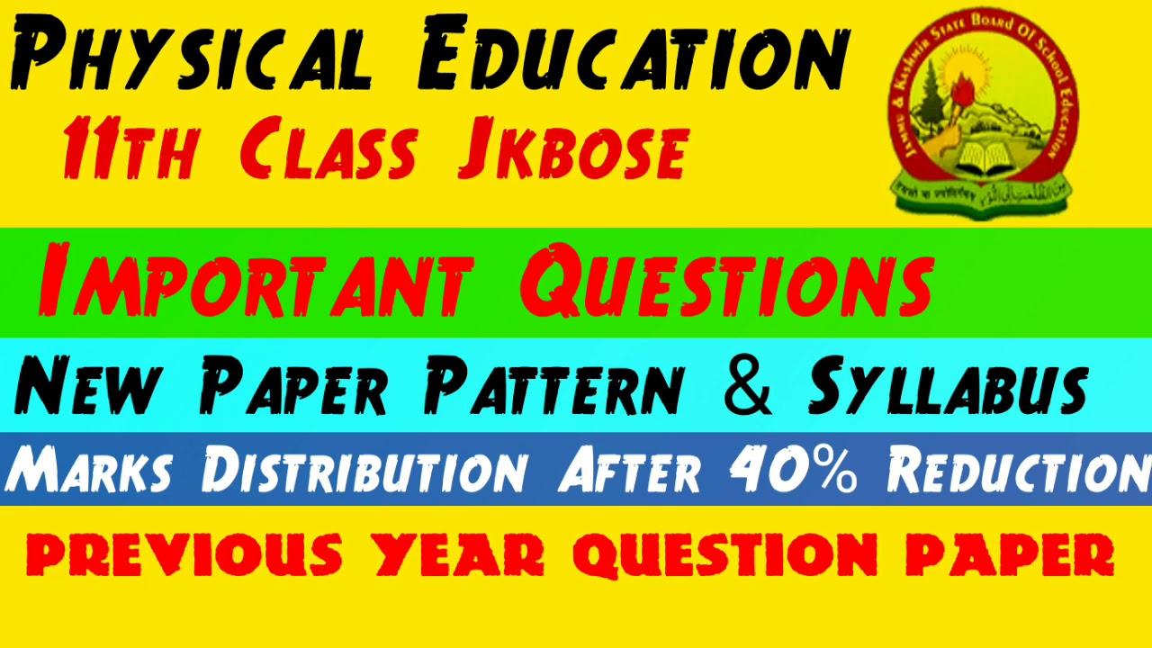 11th Class Physical Education Important Questions , Model Paper ...