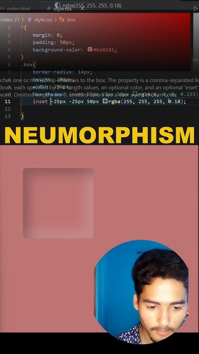 Neumorphism effect | html css js tricks | #21 - YouTube