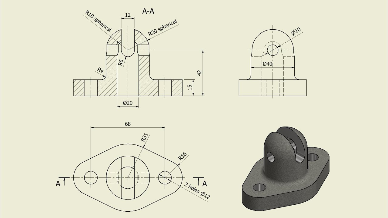 Tutorial Inventor - 050 TILT SUPPORT (Part-010) - YouTube