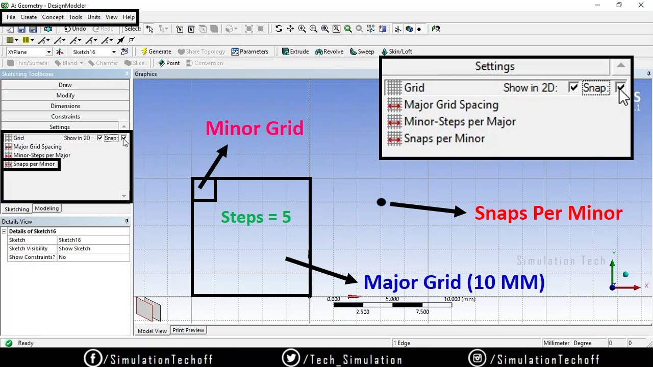 Grid setting in Design Modeler | Lesson 8 | Ansys Design Modeler ...