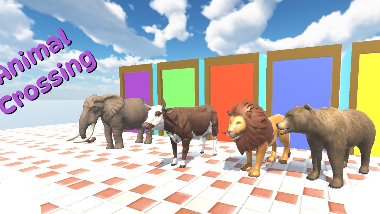 Colouring Cow Racing | Animal Crossing New Horizons Game - YouTube