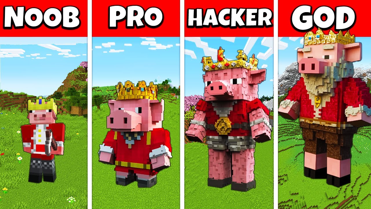 Minecraft TECHNOBLADE Statue House Build Challenge - NOOB vs PRO vs ...