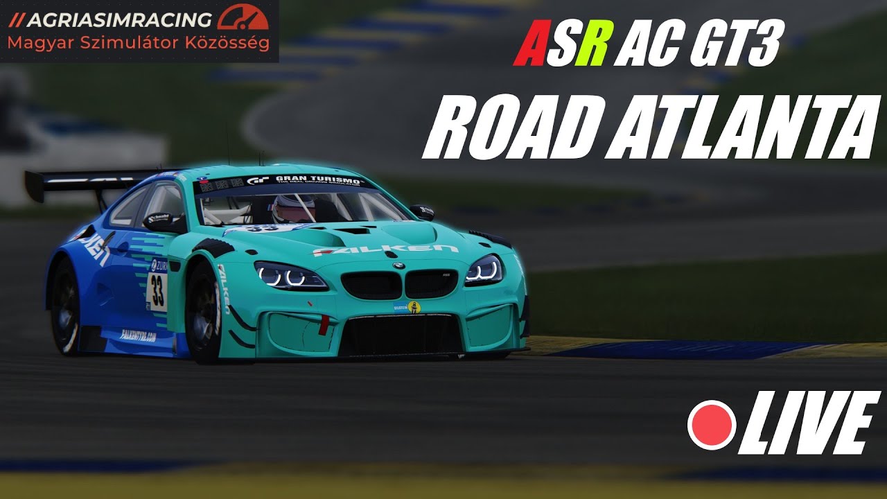 ASR AC GT3 bajnokság 2. forduló: ROAD ATLANTA 1 órás - BMW M6 GT3 ...