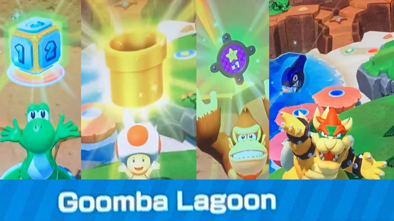 Super Mario Party Jamboree Goomba Lagoon Ruins 20 Turns #1 - YouTube
