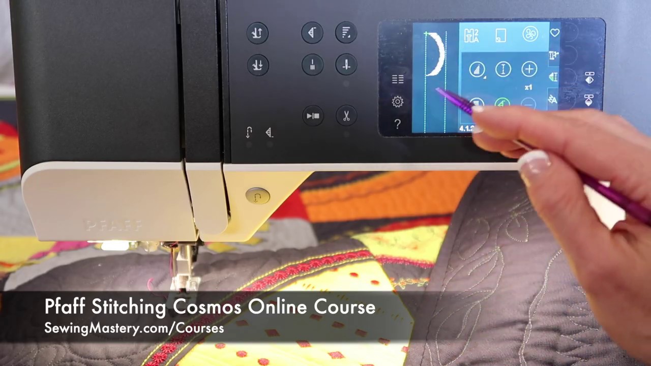 Pfaff Quilt Expression 720 64 Single Stitch Program - YouTube