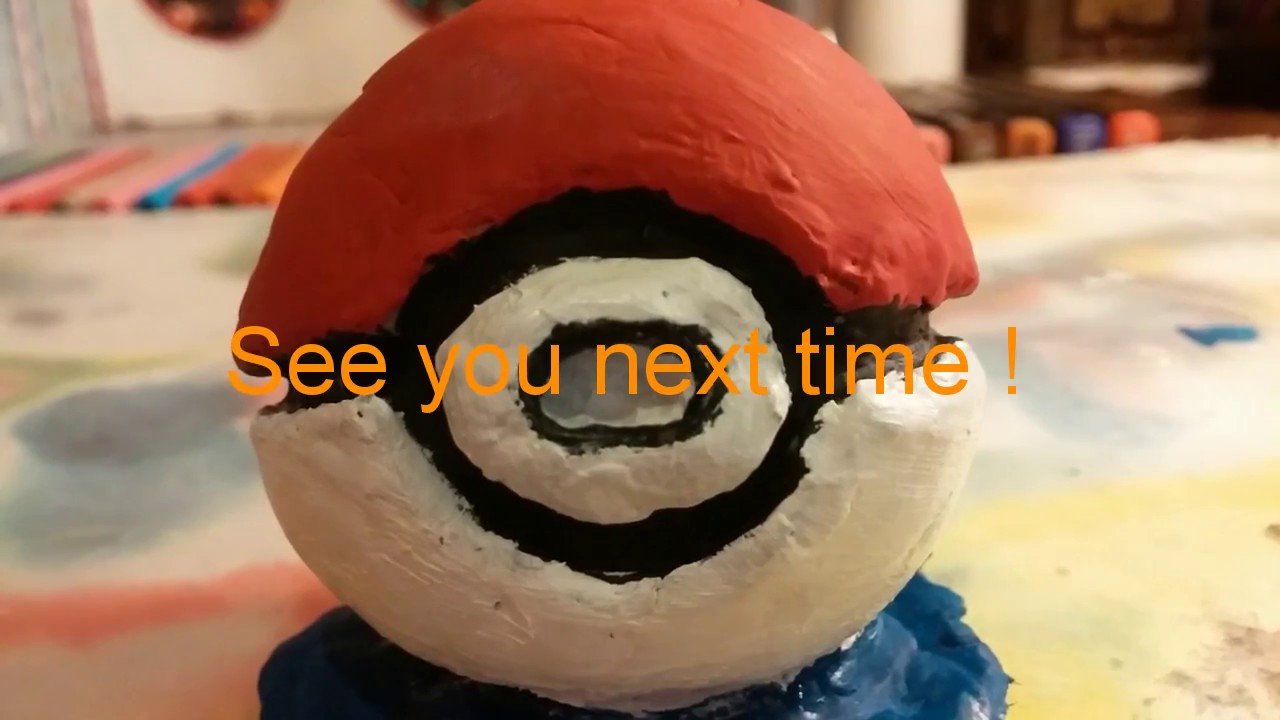 How to Make a Pokemon Ball in Clay - YouTube