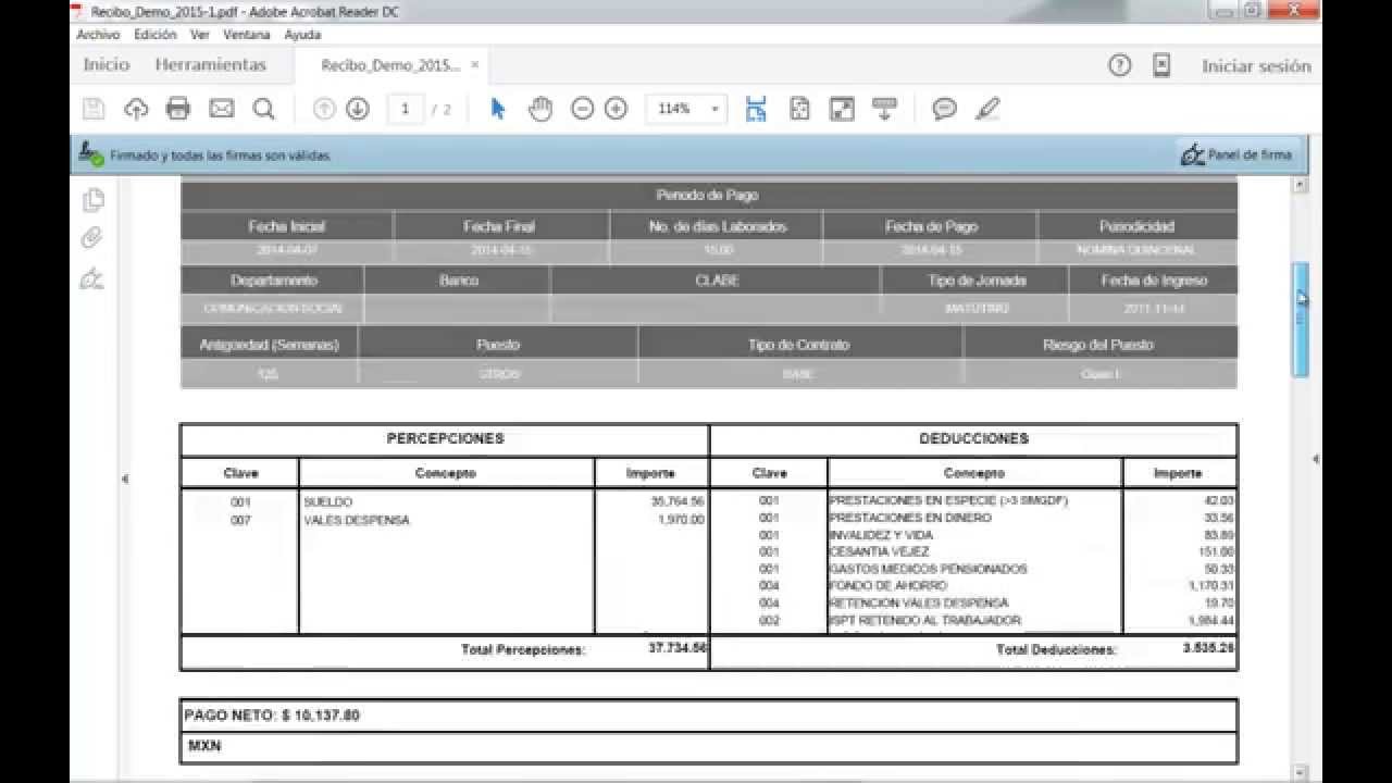 Portal de Firma de Recibo de Nómina - Demo Empleado - YouTube