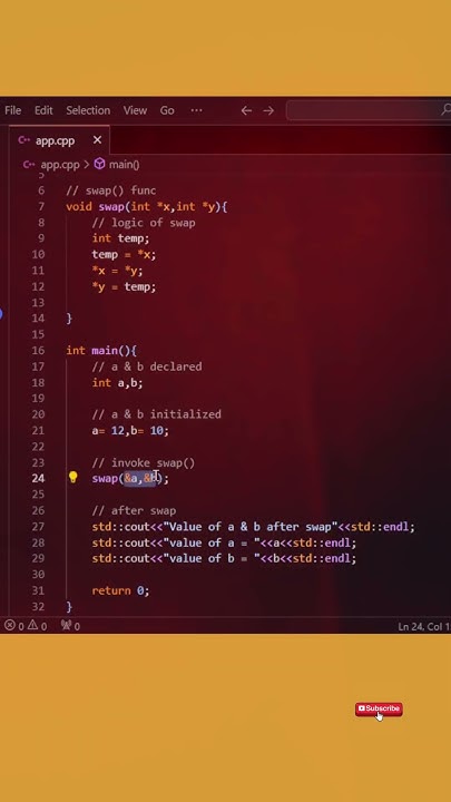 Call by address in C++ pt-5 #ytshorts #shortvideos #viral #programming #coding #shortsviral # ...