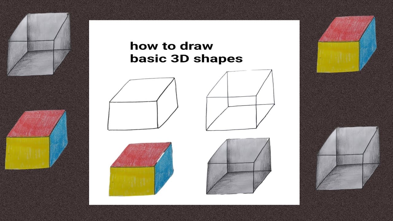 How to draw a cube 3D || how to draw a 3D || How to make - YouTube