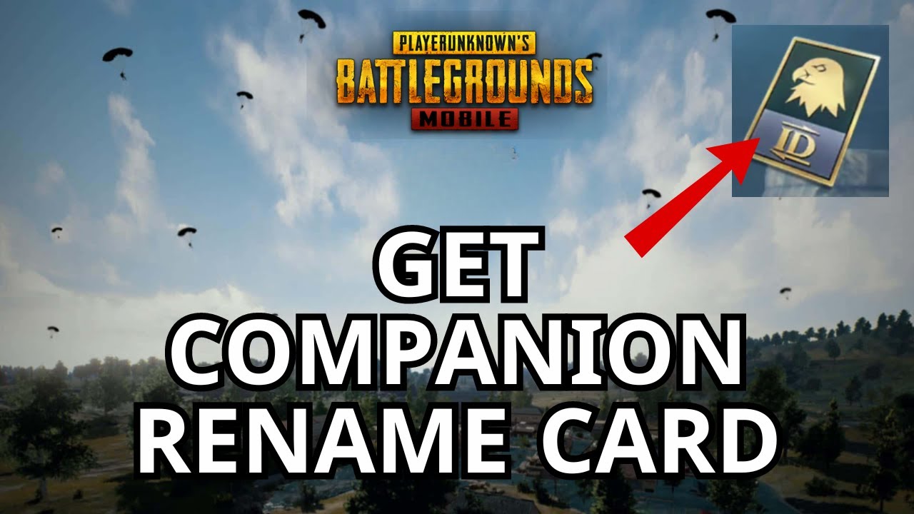 How to Get Companion Rename Card in Pubg Mobile 2024? - YouTube