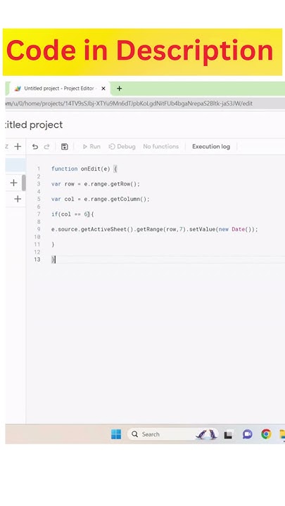 Google Sheets - Add Timestamp When Cell Changes - Apps Script #googlesheets #tips #tricks # ...
