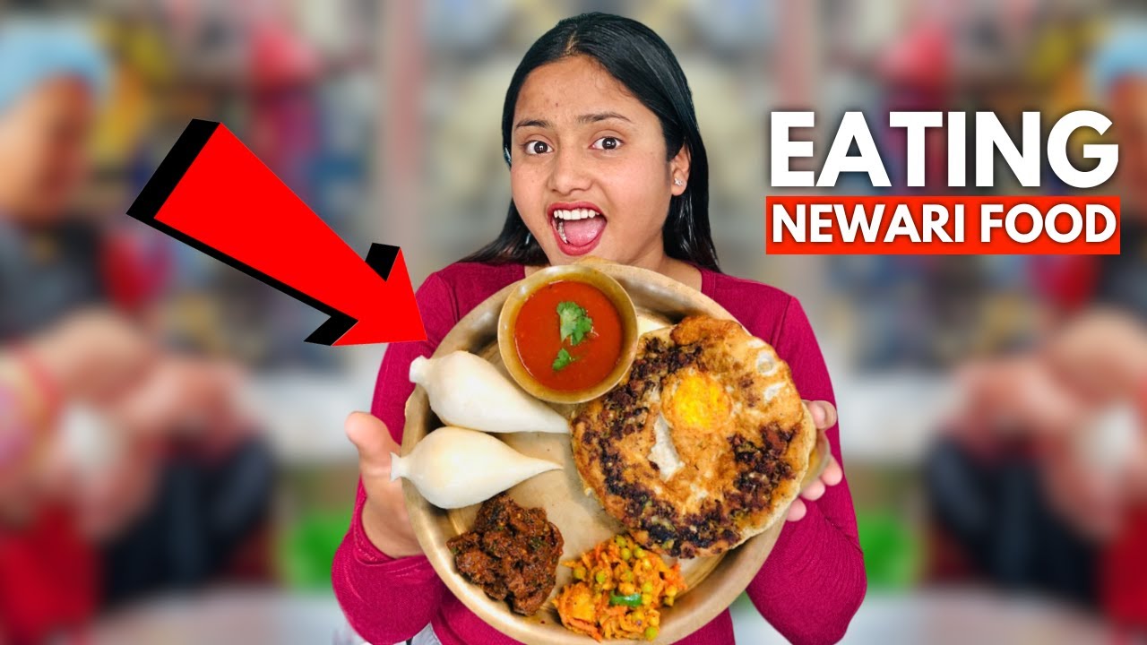नेवारी खान खादै - EATING NEPALI POPULAR NEWARI FOOD😋 - YouTube