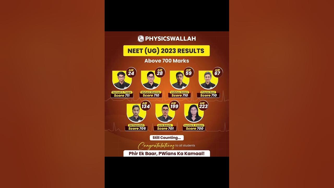 Physics Wallah NEET(UG)2023 RESULTS ABOVE 700,NEET 2023 Physics Wallah ...