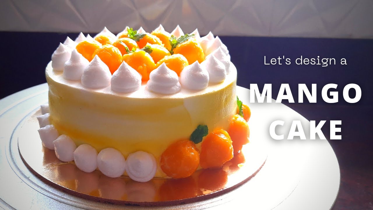 Mango Cake | Let's Design a Mango Cake | Trending Cake Design - YouTube