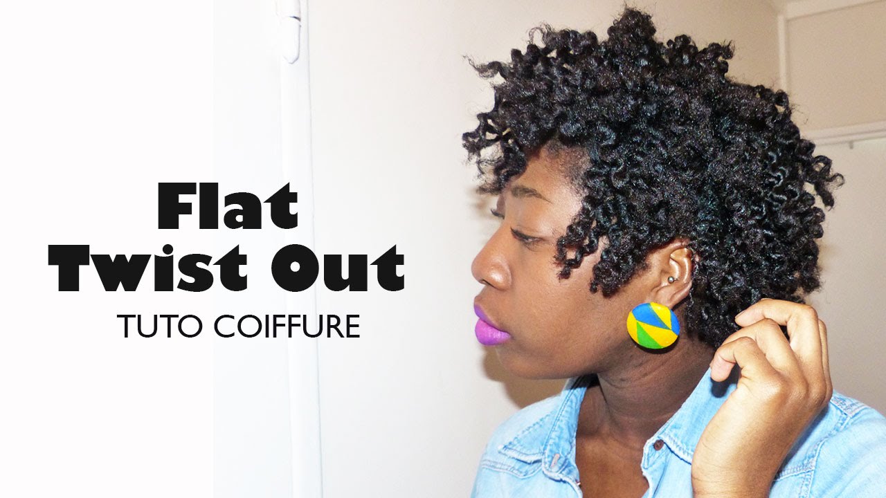 TUTO COIFFURE I Flat Twist out sur cheveu crépu - YouTube