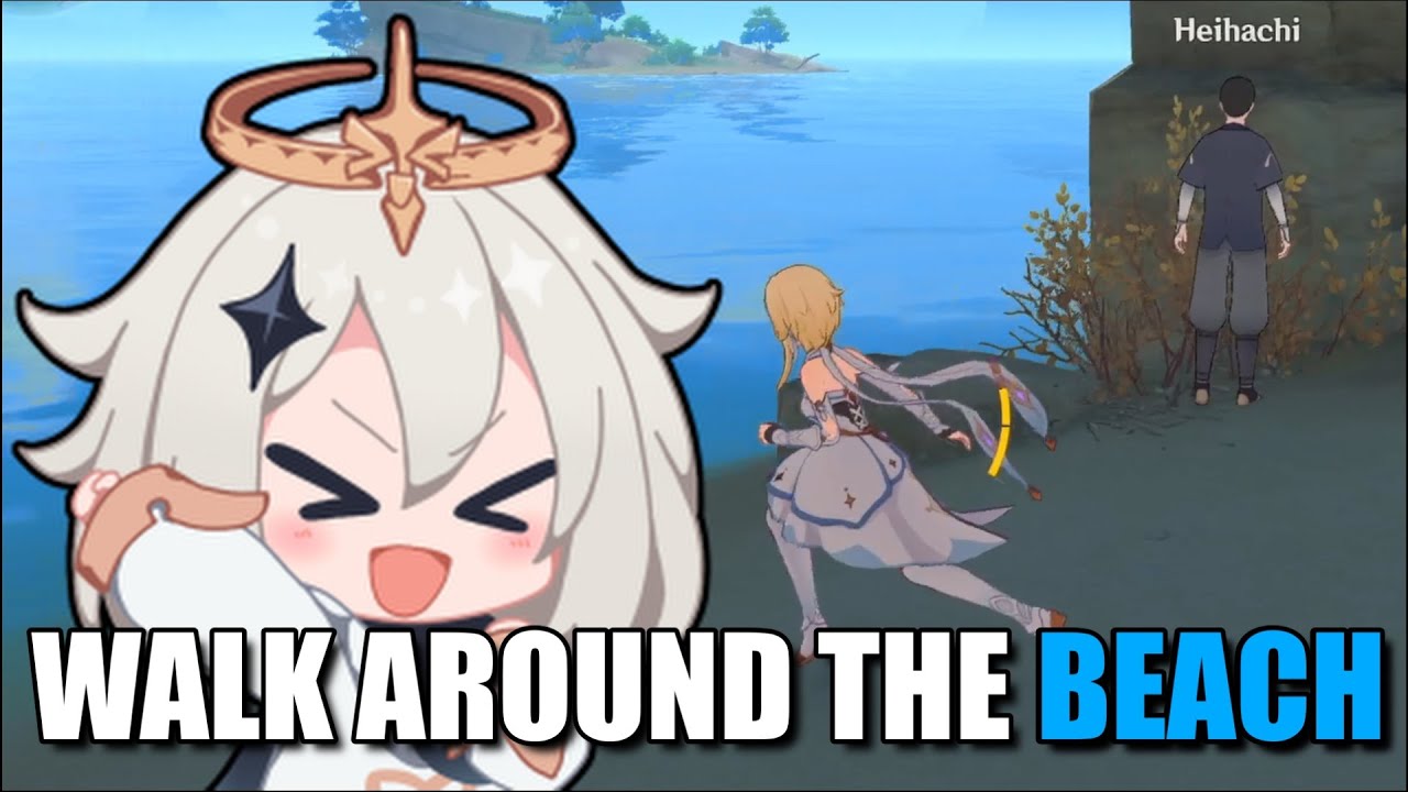 Walk Around the Beach - Inazuma City Genshin Impact - YouTube