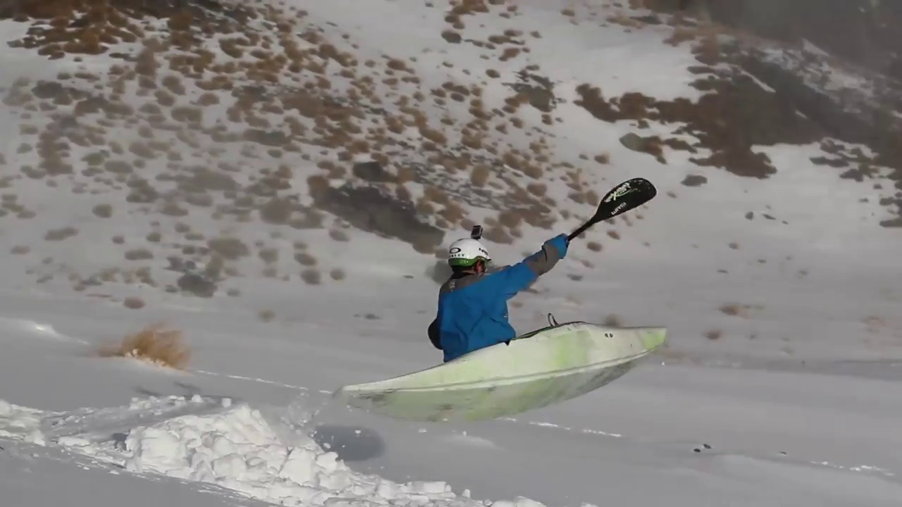 Snow Kayaking Antics in New Zealand - YouTube