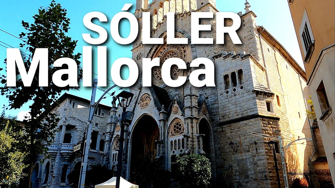 🇪🇦 Sóller | Lovely town in Mallorca ☀️Nov.12 Walking tour 🎥 SPAIN [4K ...