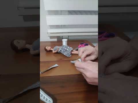Barbie elbise yapımı 3 dakikada dik