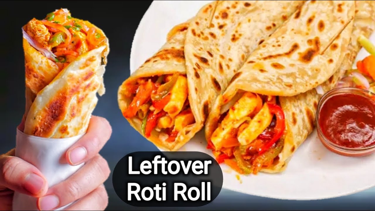 Chilli Paneer Roll From Leftover Roti | Leftover Roti Recipe | Bachi ...