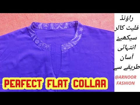Perfect round Flat v Collar Neck design Cutting And Stitching | Collar ...