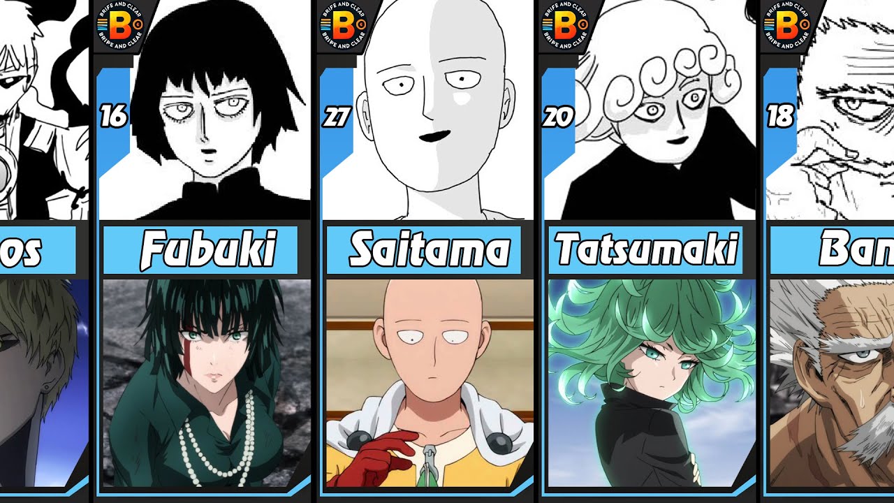 One Punch Man Webcomic vs Anime Characters Comparison - YouTube