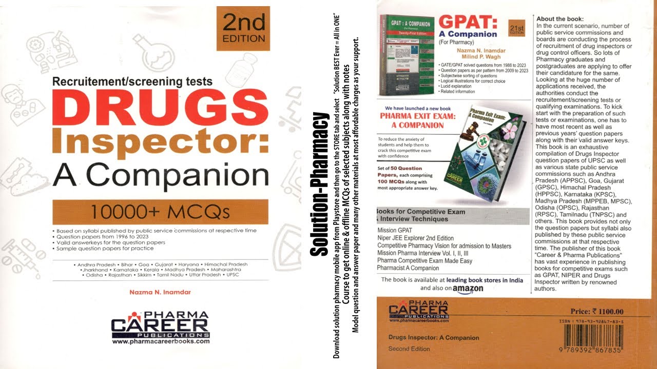 Drugs Inspector - A Companion 2nd Edition | Nazma N Inamdar | Book for ...