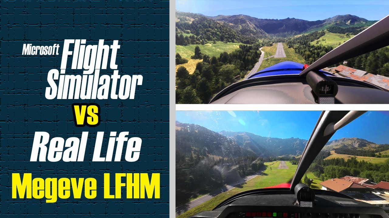 Flight simulator vs Real life - Landing in Megeve - YouTube