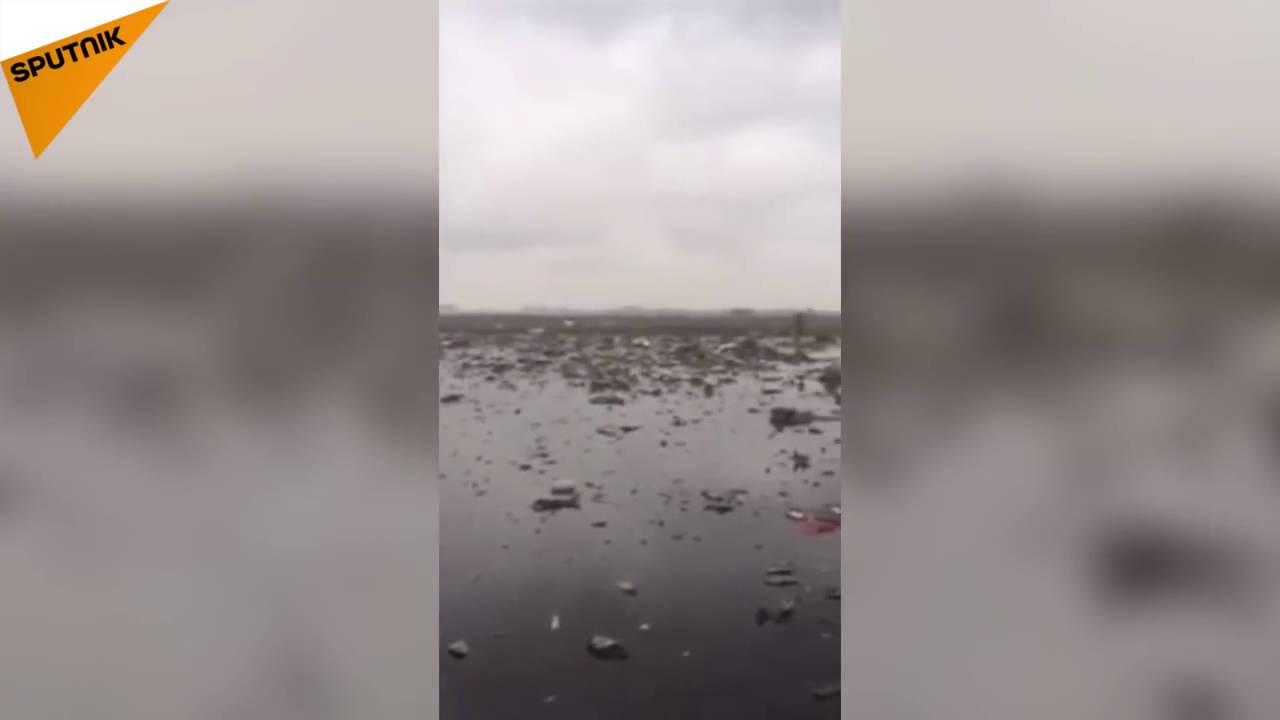 FlyDubai Plane Crash: Debris of Flight FZ981 Boeing Covers Runway in ...