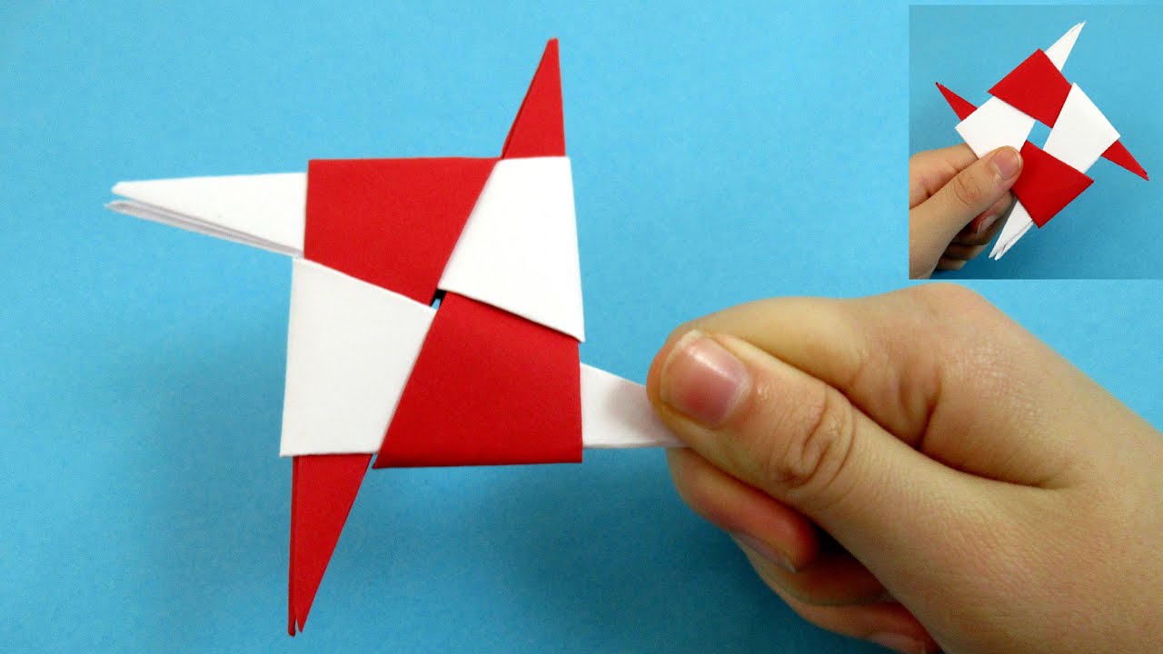 How to easily make a shuriken out of paper - YouTube