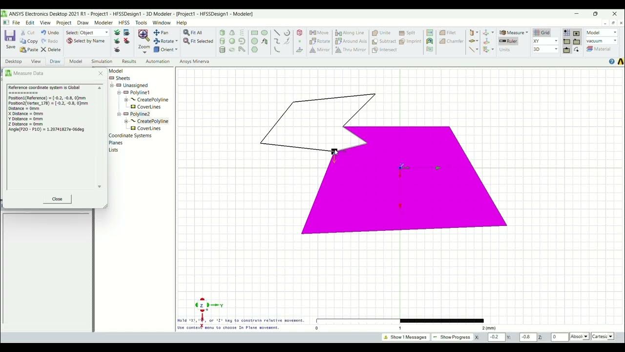 How to Draw any shape using line, and unite and subtract commands in HFSS. - YouTube