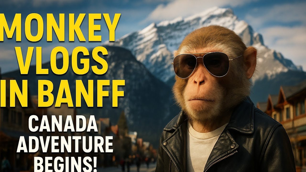 Viral Monkey Vlogging in Banff,Canada 🇨🇦@Ishqiai #viralvideo # ...
