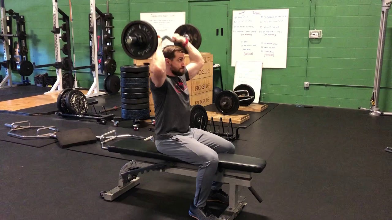 EZ Bar Overhead Triceps Extension - YouTube