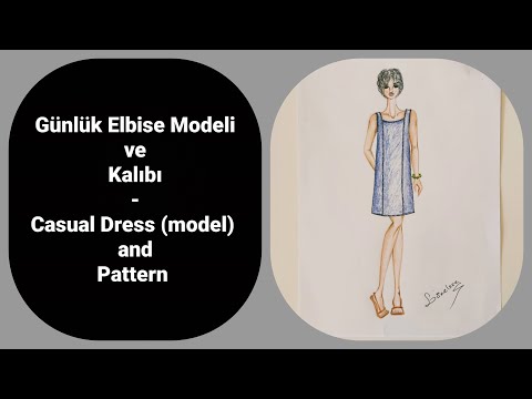 KUP İNİŞLİ YAZLIK ELBİSE MODELİ- KALIBI (Sıfır kol, Rahat)- Pratik/Basit -Tasarım- Kalıp-Modelistlik