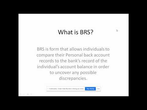 What is BRS and Why do we Prepare it? - YouTube